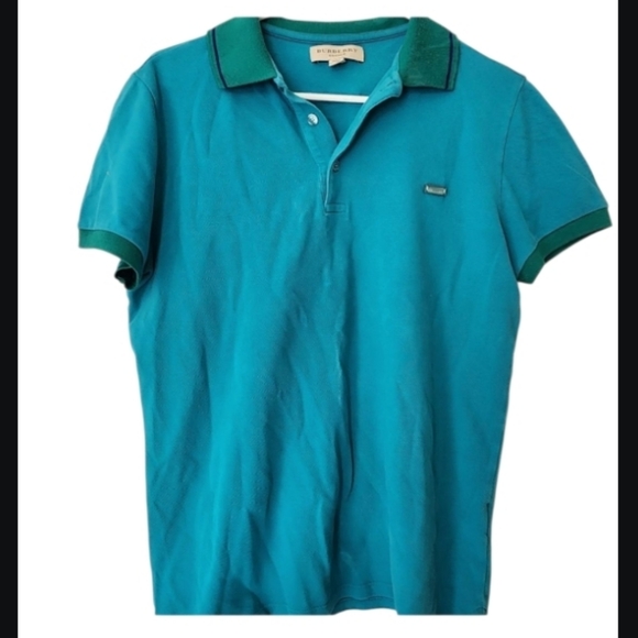 Burberry | Shirts | Burberry Aqua Polo Shirt | Poshmark